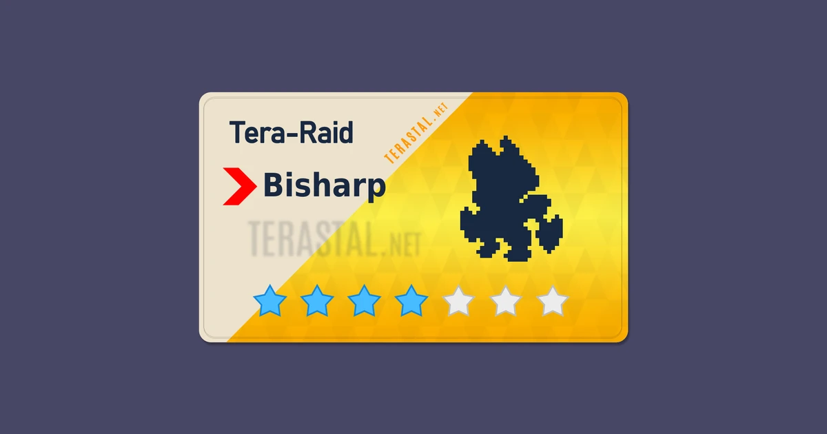 Tera Raid Bisharp 4 Star Grass Counter and Guide — Terastal Calculator