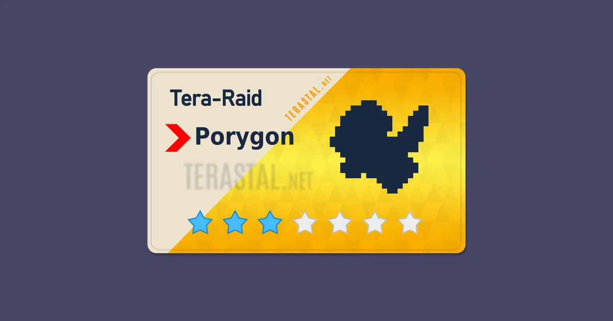 Tera Raid Porygon 3 Star Water Counter and Guide — Terastal Calculator
